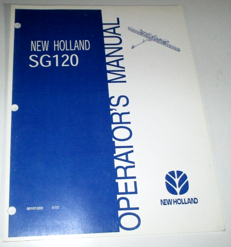 New Holland SG120 Seedbed Finisher Operators & Parts Manual 6/02 NH ...