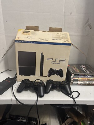 Sony PlayStation 2 Slim PS2 Console Complete in Box Tested Works SCPH ...