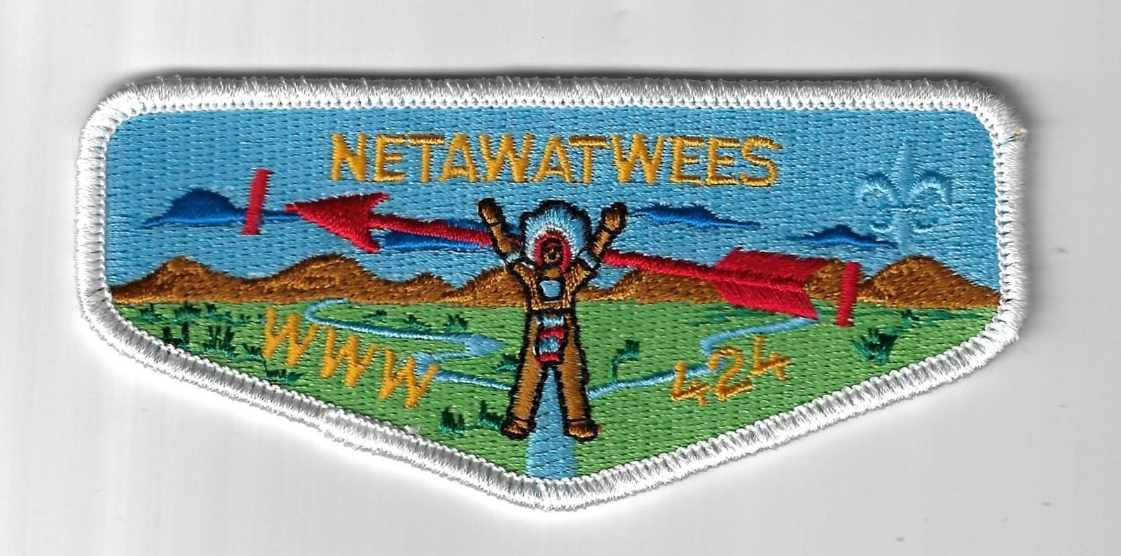 OA Netawatwees Lodge 424 S33 Flap WHT Bdr. Zane Trace Council 467 ...
