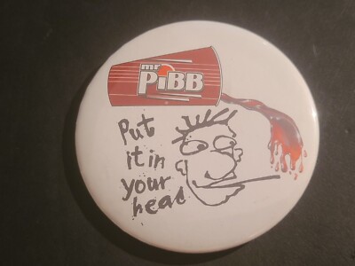 Vtg Mr Pibb Soda Pop 1996 McDonald's 3" Round Pin Button Badge Pinback ...