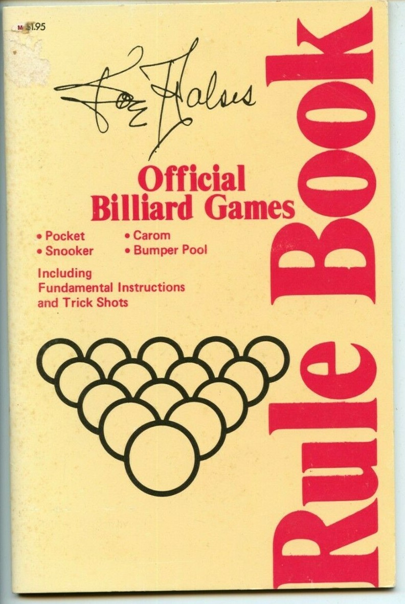 Official Billiard Games Rule Book by Joe Balsis PB Illustrated Snooker ...