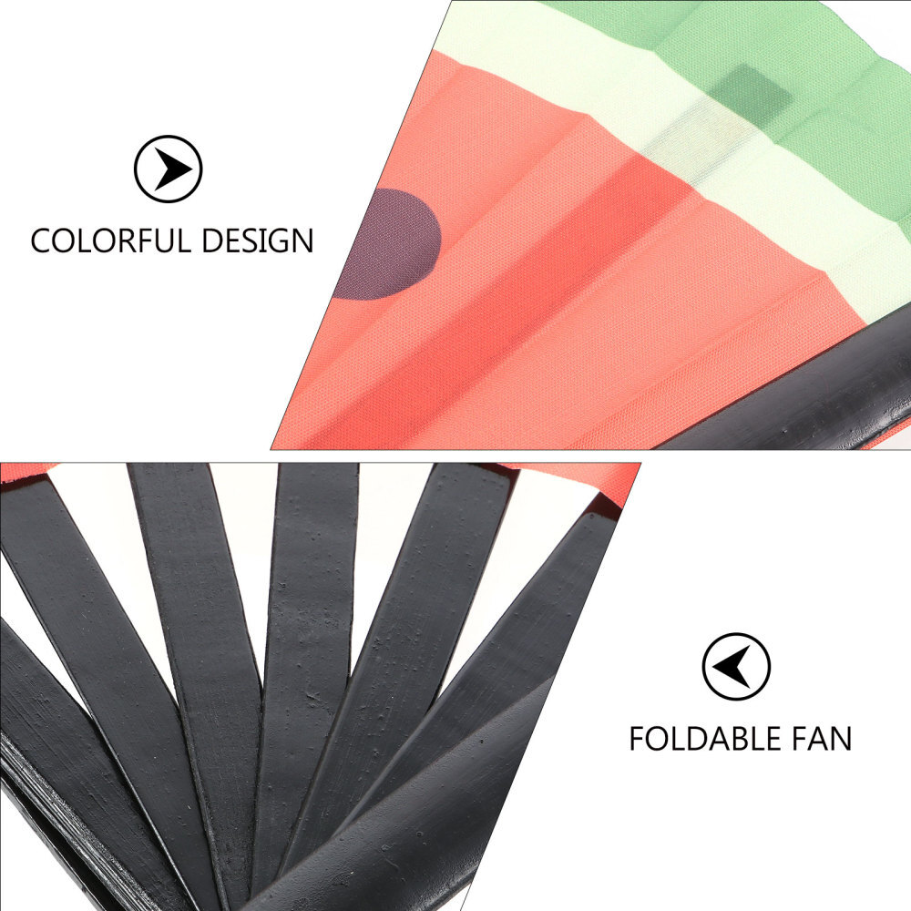 Japanese Style Watermelon Print Handheld Folding Fan - Assorted Colors ...