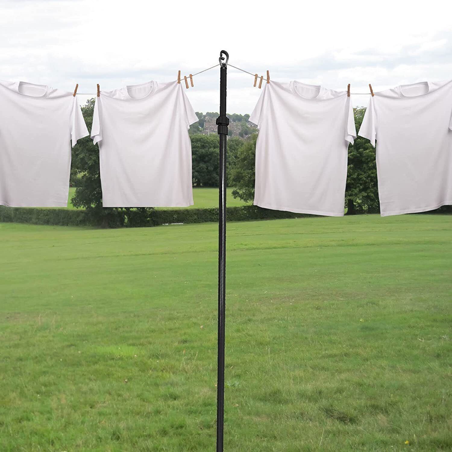 X2 Telescopic Line Prop Heavy Duty Support Washing Clothes Extendable ...