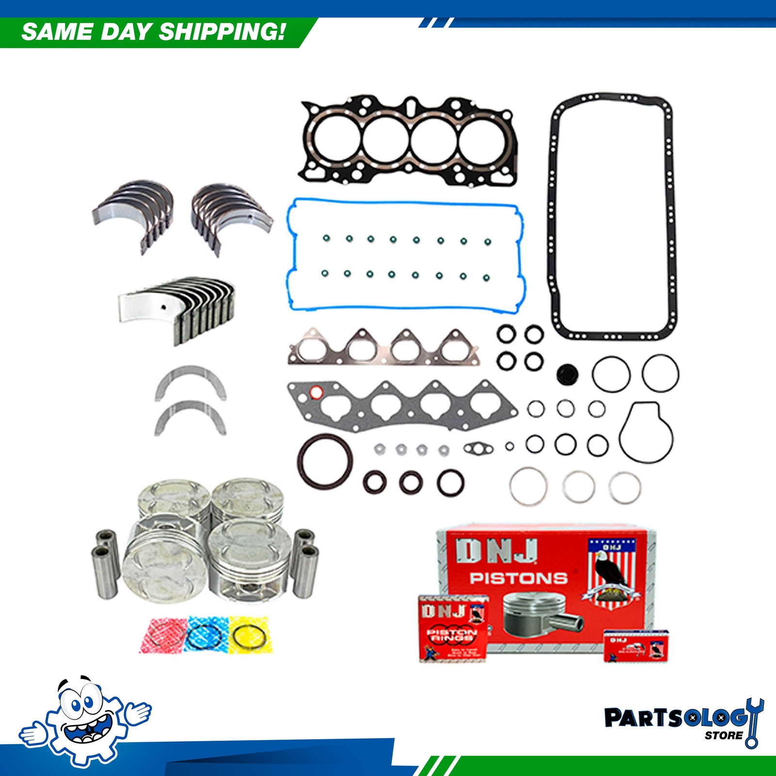 DNJ EK226 Engine Rebuild Kit For 99-01 Honda CR-V 2.0L L4 DOHC 16v ...