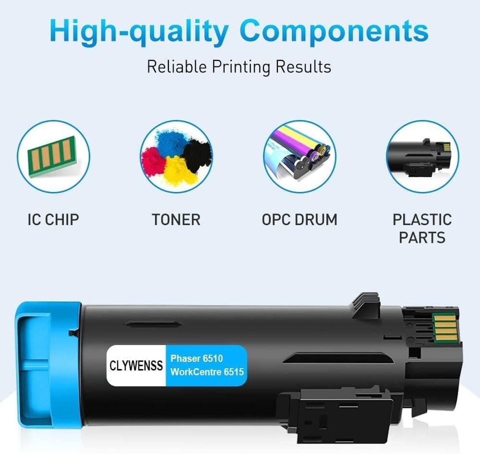 4PK 106R03480 Set Compatible For Xerox Workcentre 6515 Phaser 6510 dni ...