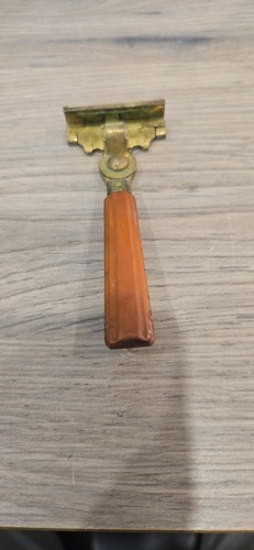 Vintage Schick Injector Gold Tone Bakelite Single Edge Safety Razor ...