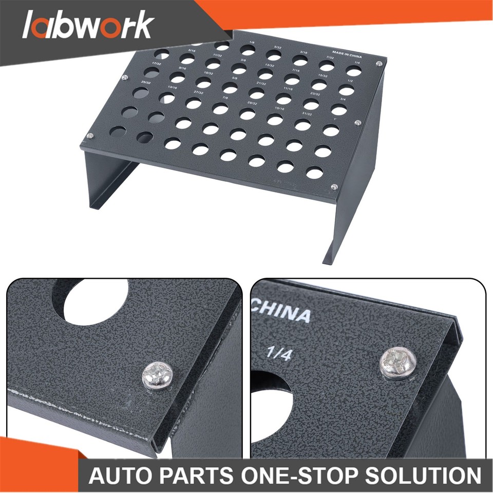 Labwork Heavy Duty R8 Collet Organizer - 48 Hole Rack for 0.98" Shank ...