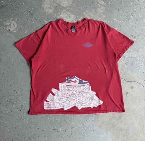 Vintage Nike Jordan Air Force Stack Red T-Shirt Size 3XL Michael Jordan ...