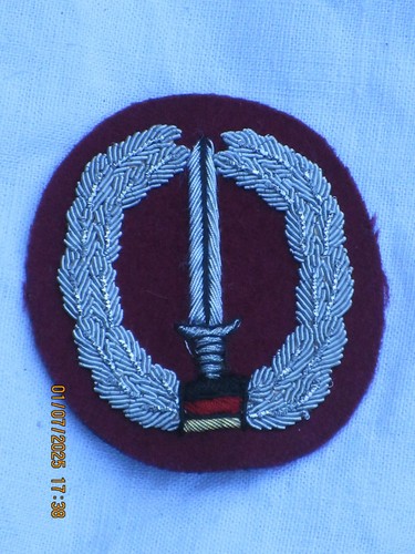 Bw Barettabzeichen:KSK,Kommando Spezial Kräfte,Offizier,64x58mm, auf ...