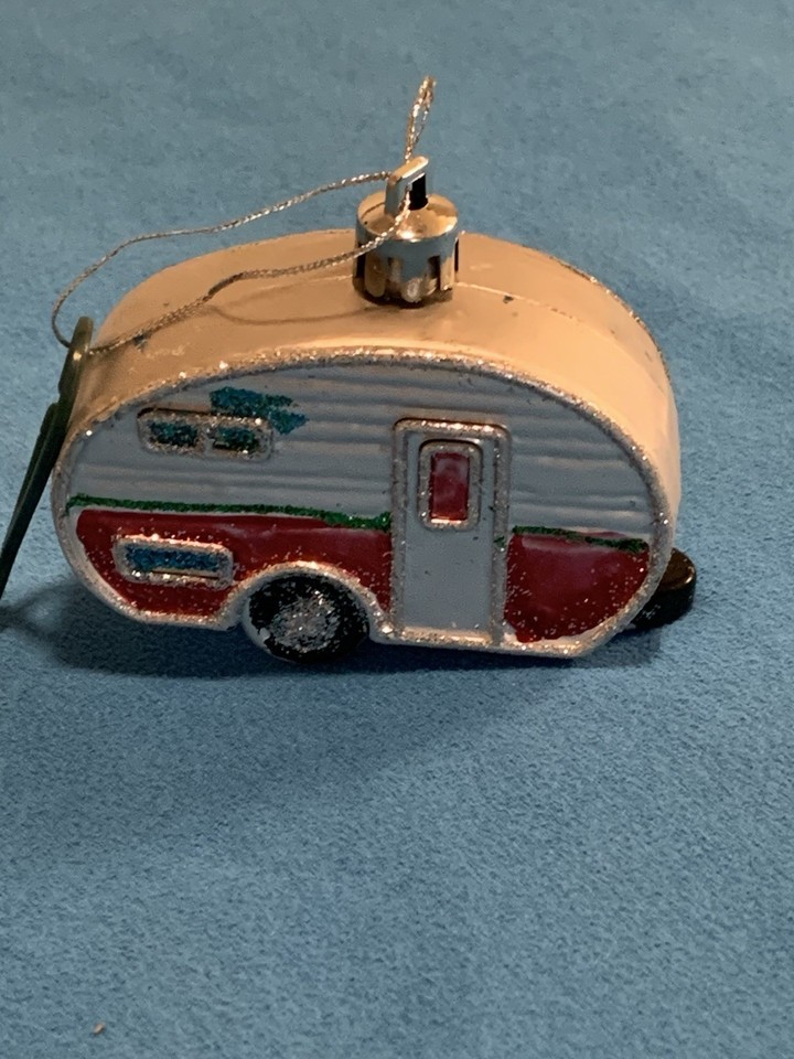 Vintage Retro Silver And Red Camper Trailer | eBay