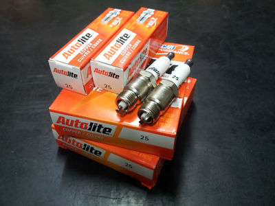 New Chev V8 305 350 400 Spark Plugs 8 x Autolite 25 -replaces BP5FS ...