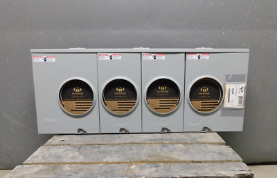 Milbank 4-Gang 300 Amp / 125 Amp 4-Jaw Ringless 1ph Horizontal Meter ...