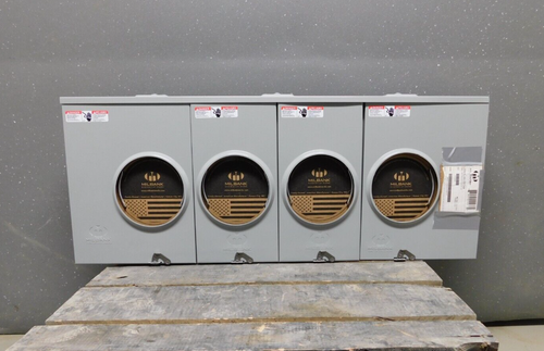 Milbank 4-Gang 300 Amp / 125 Amp 4-Jaw Ringless 1ph Horizontal Meter ...