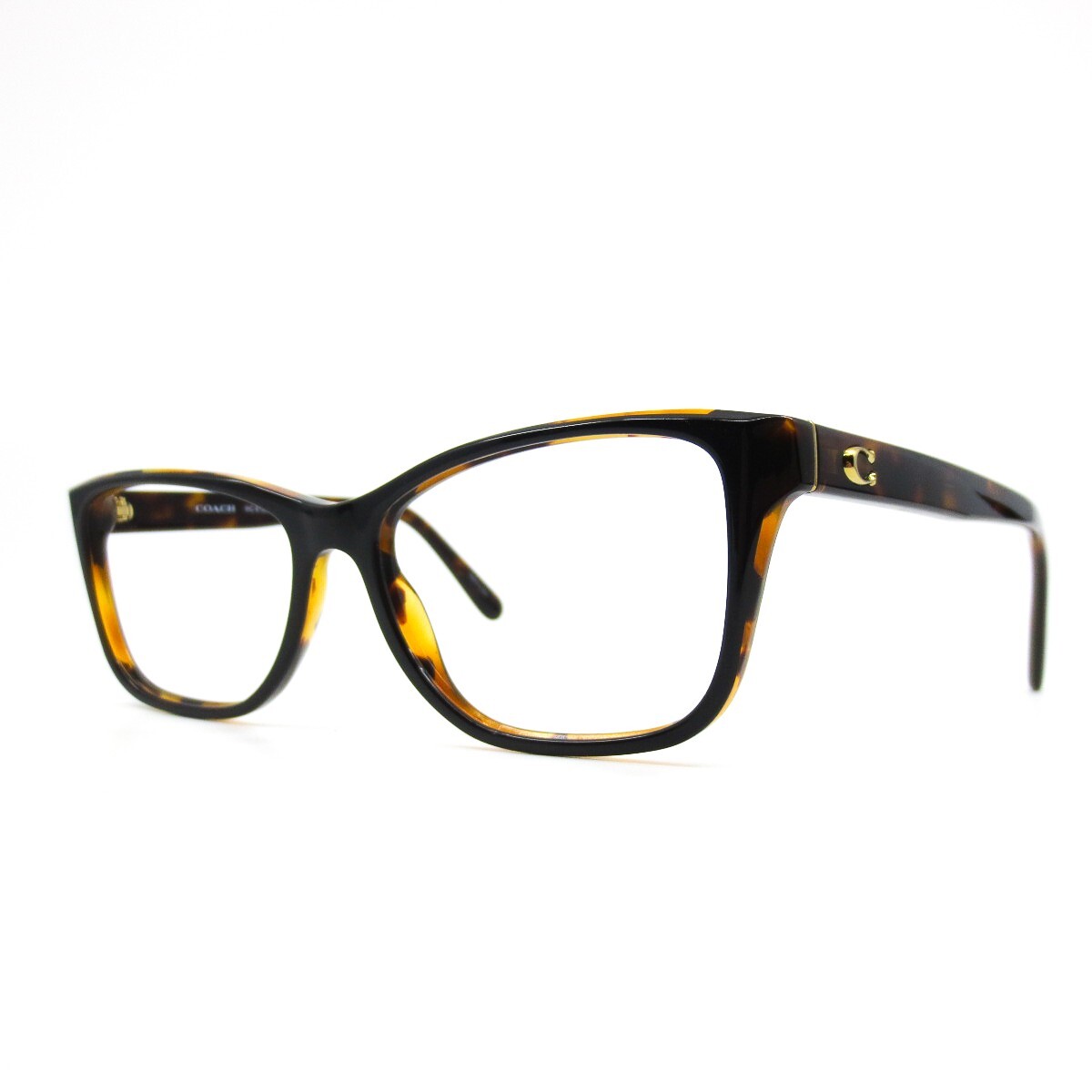 Coach Eyeglasses Frames HC 6129 5446 Black Tortoise Square Full Rim 54 ...