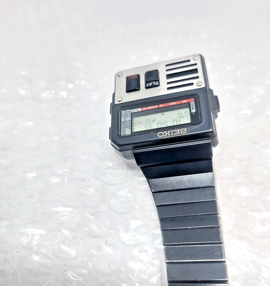 Seiko M516-4009 Ghostbuster Voice Recorder Chrono Alarm LCD Watch | eBay