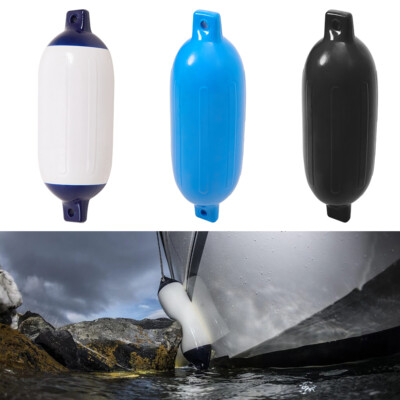 2X PVC Boat Fenders 40-68cm Ribbed Dock Bumpers Dock Mooring Protection ...