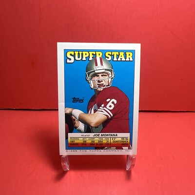 1988 Super Star Sticker Back Joe Montana/Darrell Green/Jerry Rice 6/151 ...