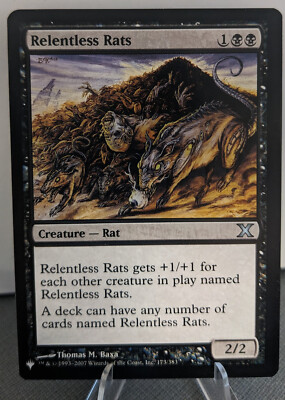 MTG Relentless Rats The LIst - 10th Edition 173 Regular Uncommon | eBay