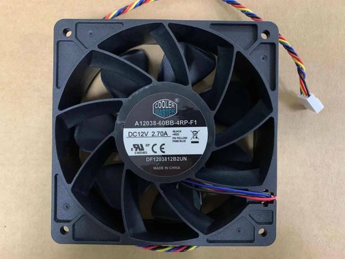 1pcs CoolerMaster A12038-60BB-4RP-F1 12V 2.70A 12038 Ant S9 T9 Fan 4pin ...