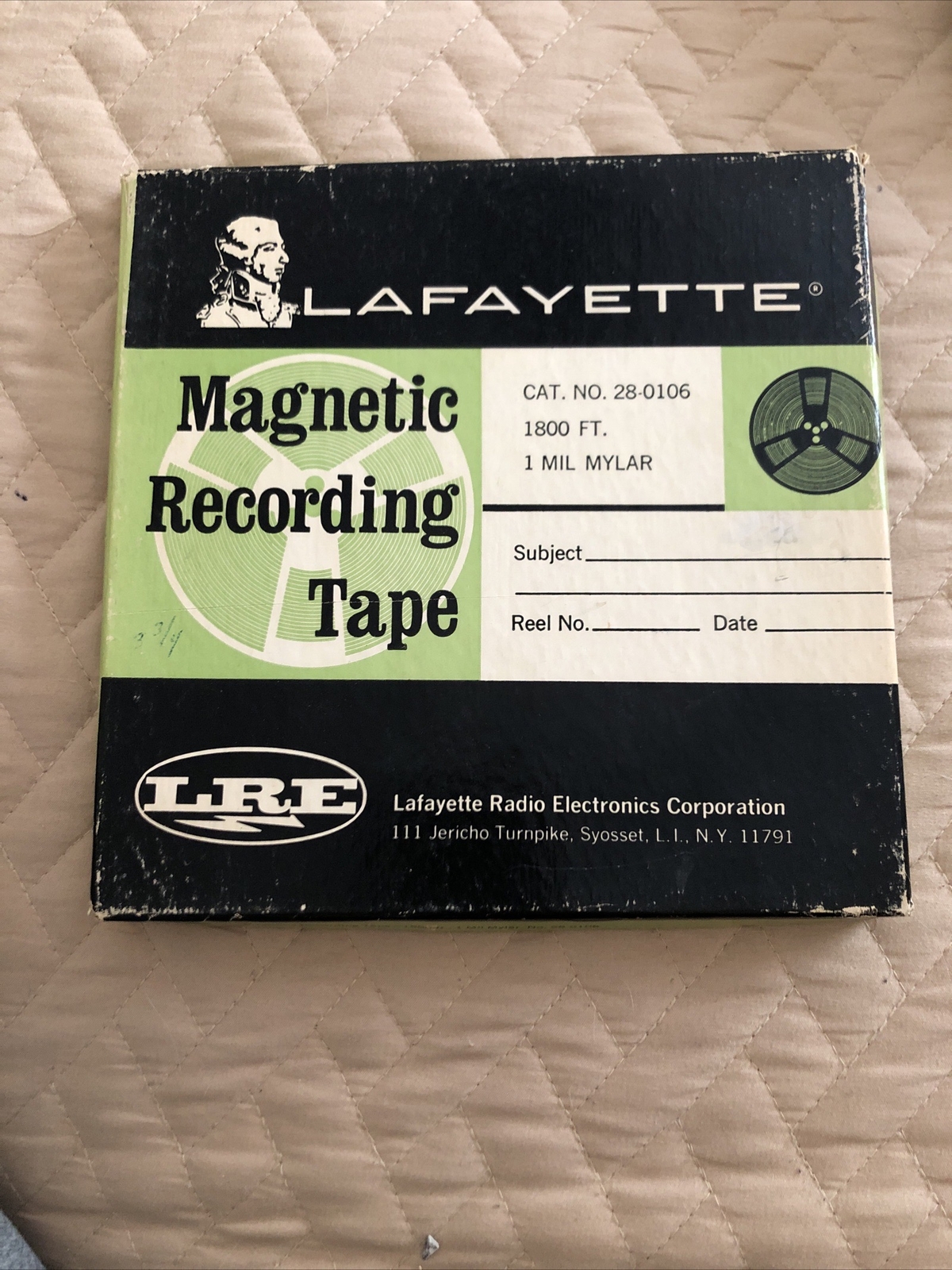 LAFAYETTE RADIO ELECTRONICS CORP MAGNETIC TAPE 1 MIL REEL TO REEL 28 ...