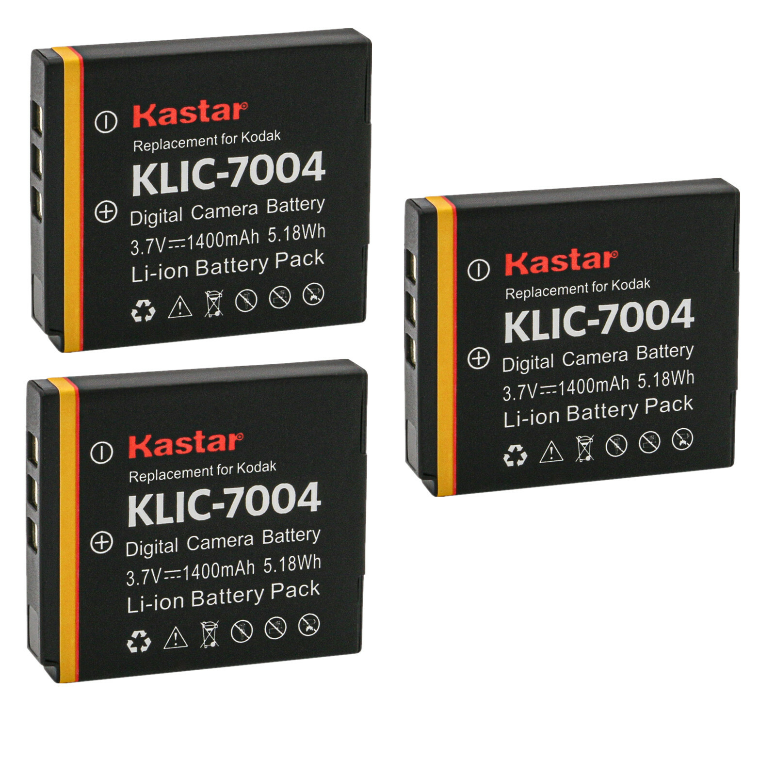 Kastar K7004 Replacement Battery Pack for Kodak KLIC-7004 K7700 ...