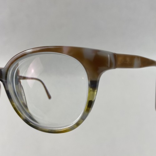 Jill Stuart Round Tortoise Eyeglasses FRAMES ONLY Full Rim Tan Gray ...