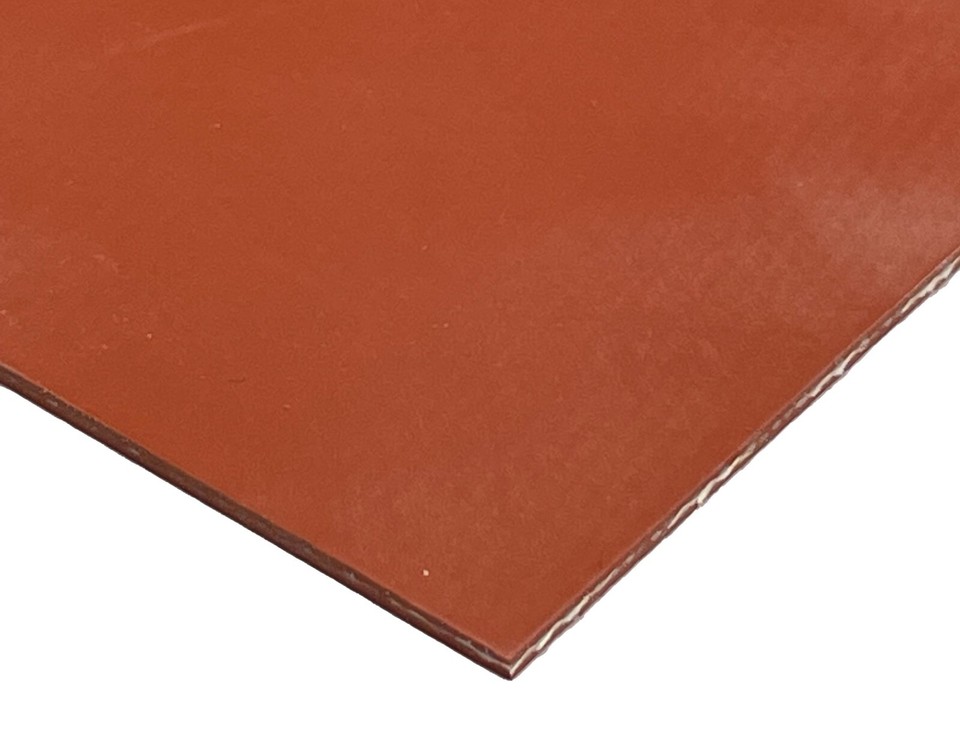 Red Fiber Reinforced Silicone Rubber Sheet 60A 1/16 x 9 x 12 Inch Made ...