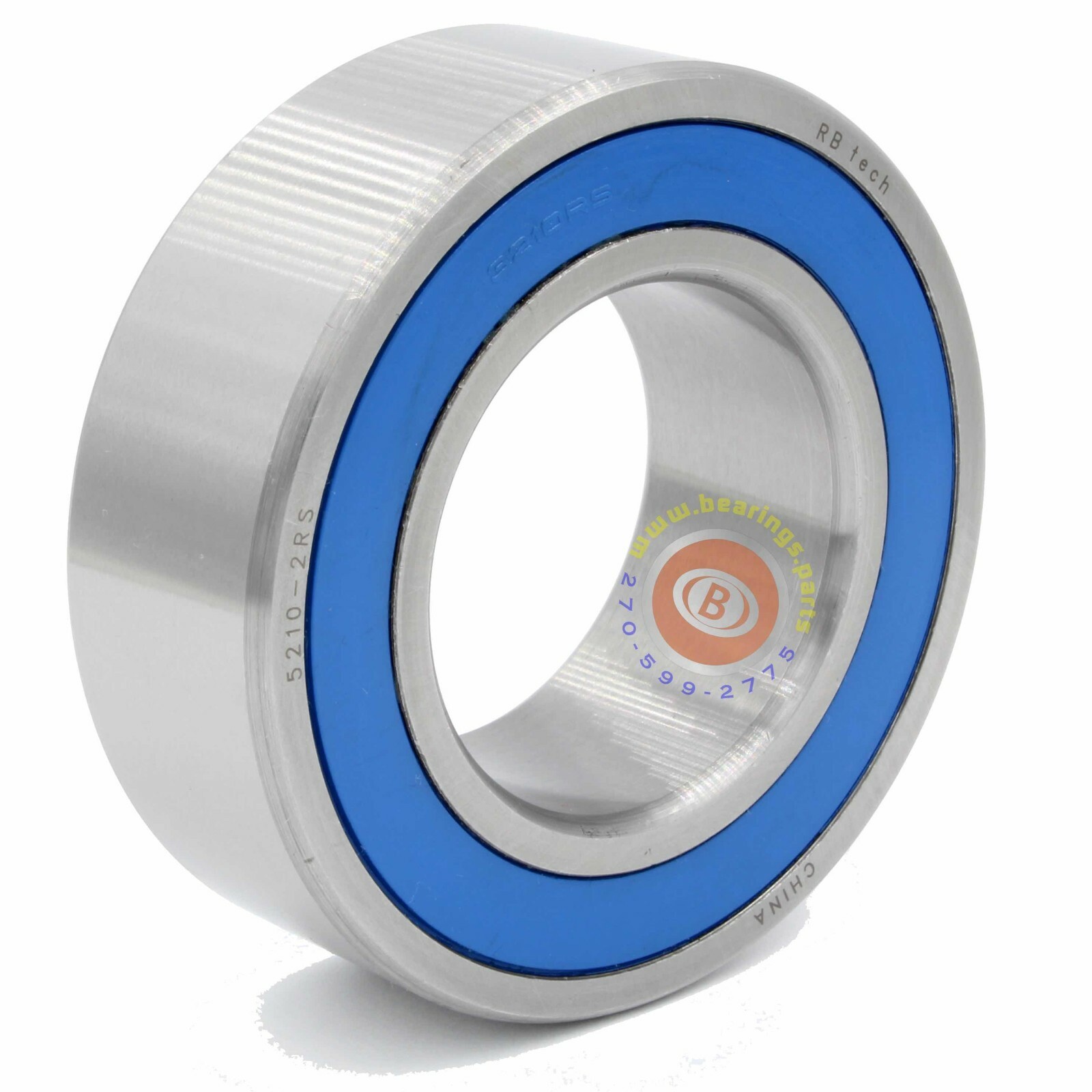 5210 2RS Double Row Sealed Angular Contact Bearing 50mm x 90mm x 30.2mm ...