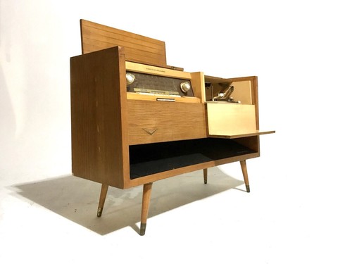 Vintage Grundig Record Player Mid Century German Majestic Console Radio ...