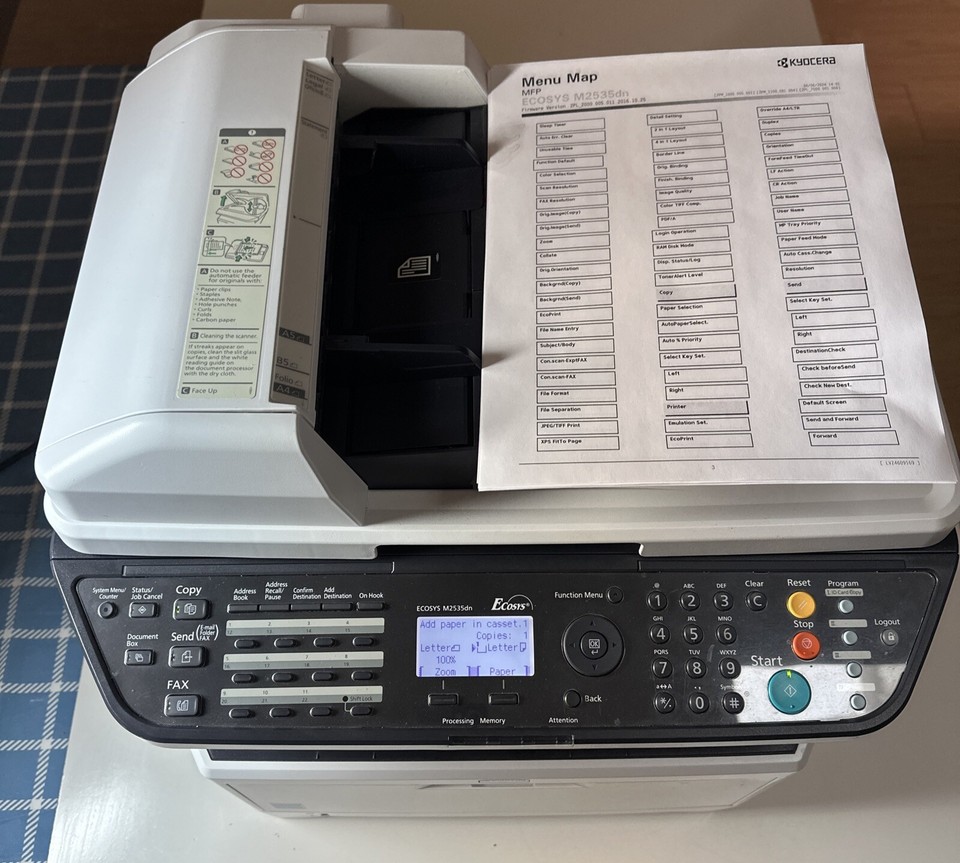 Kyocera Ecosys M2535DN Monochrome Laser Printer/Scanner/Copier - Ships ...