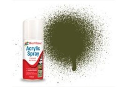HUMBROL AD6155 PEINTURE ACRYLIC HOBBY SPRAY 150ML NO 155 OLIVE DRAB ...