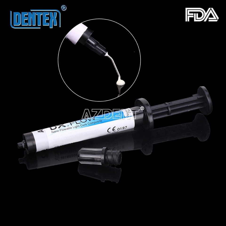 Dentex Dental Light Cure Flowable Composite Resin Tooth Shade A2 Medium ...