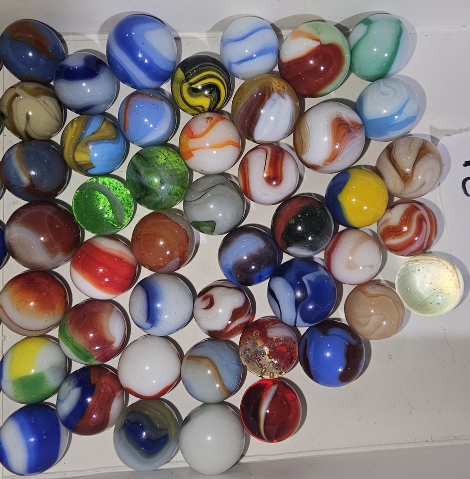 Lot 50+ Vintage Akro CAC Peltier Master Vitro Marble King Antique ...