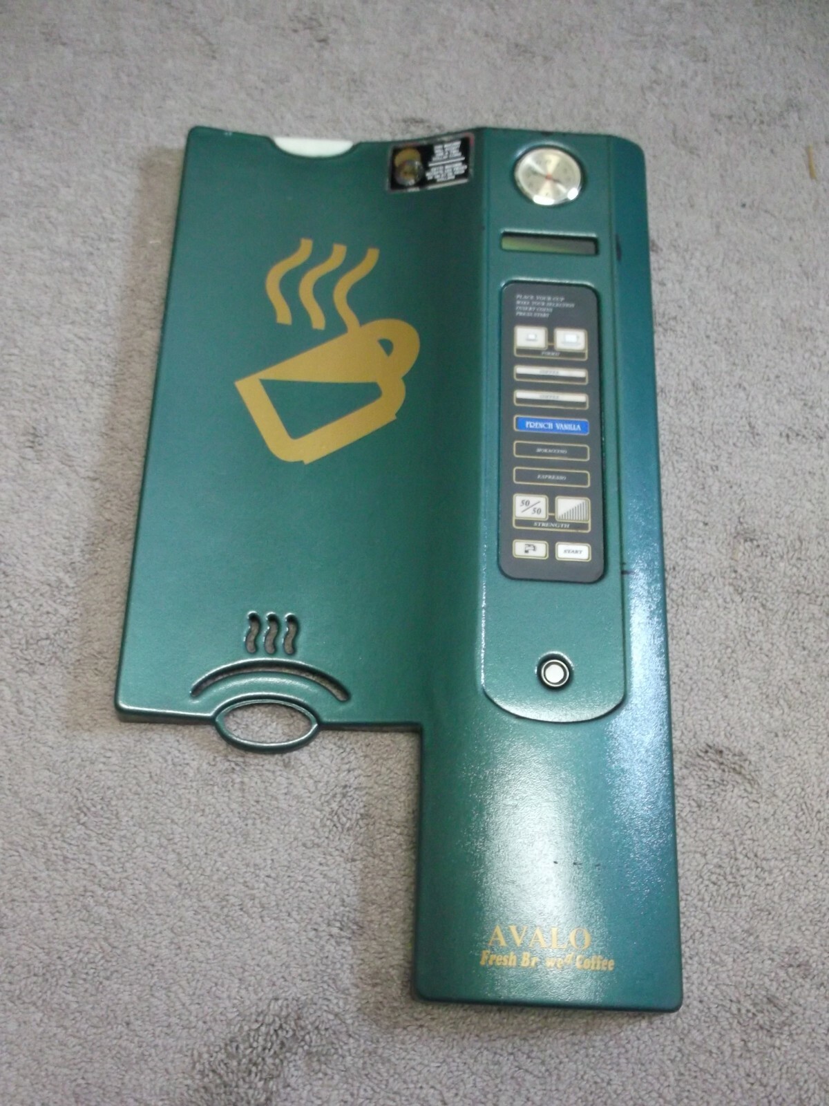 CAFECTION AVALON COIN COFFEE MAKER MODEL AV9610 FRONT DOOR PANEL ...