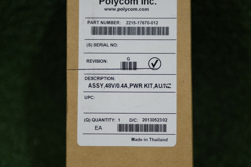 Brand New Polycom Universal Power Supply ASSY 48V - 0.4A PWR KIT 2215 ...