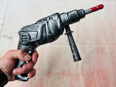 Halloween Prop Drill Plastic Battery Op Hostel Horror Tool Weapon Props ...