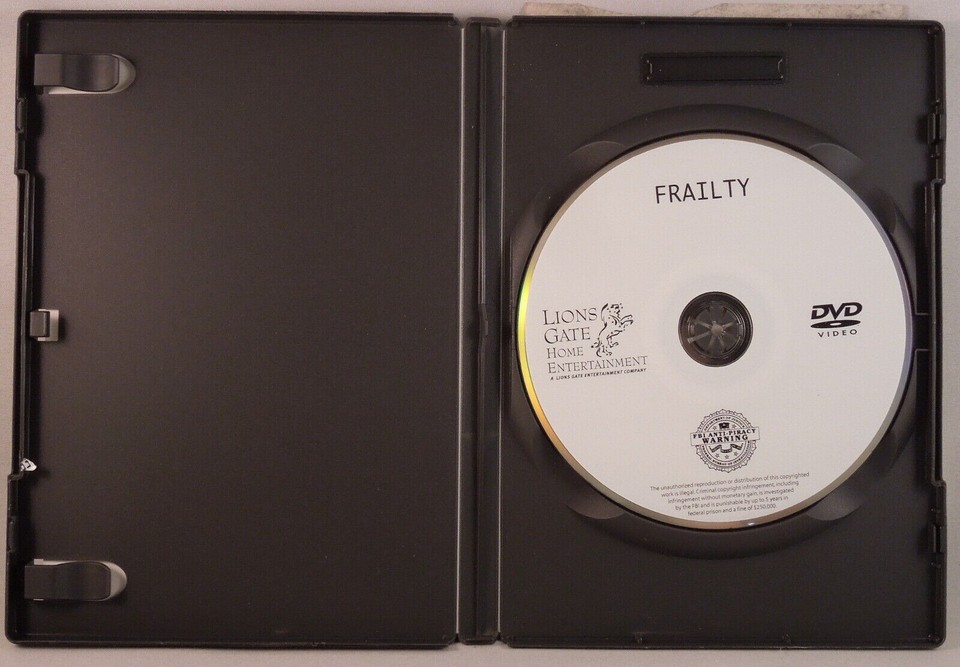 FRAILTY DVD Lions Gate Films 2001 Bill Paxton Matthew McConaughey ...