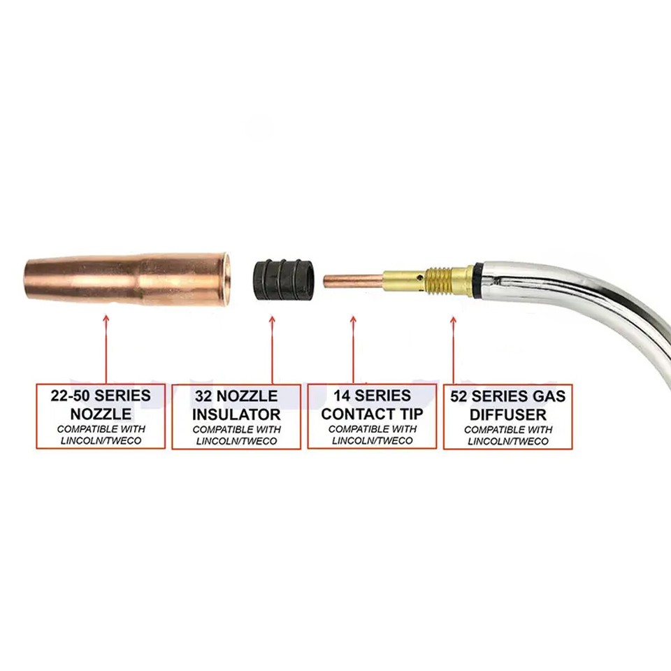 250A Mig welder Gun Tweco #2 style Replacement Fits Hobart Beta Mig 200 ...