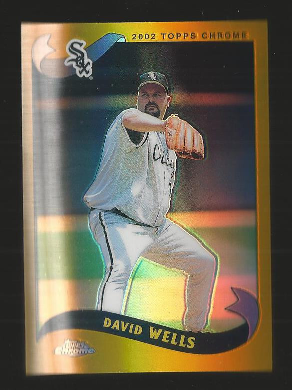 2002 Topps Chrome David Boomer Wells White Sox #205 Gold Refractor Rare ...