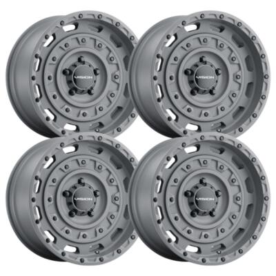 (Set-4) Vision 403 Tactical 18x9.5 5x5.5 5x139.7 -18mm Gun Metal Wheels ...