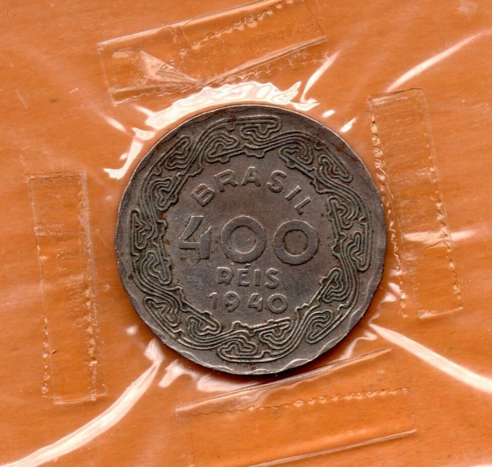 Brazil Coin 400 Reis 1940, Copper-nickel, 23mm, 5.5gr., KM#547 (Low ...