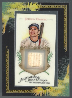 Johnny Damon 2008 Topps Allen and Ginter Relics Bat C Card# AGR-JDD | eBay