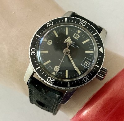 Vintage 1970s American Time Swiss Made Dive 5 ATM Mens Sport Watch ...