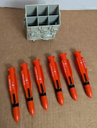 VINTAGE 1985 GI JOE USS FLAGG SPHINX MISSILE LAUNCHER SIX MISSILES ...