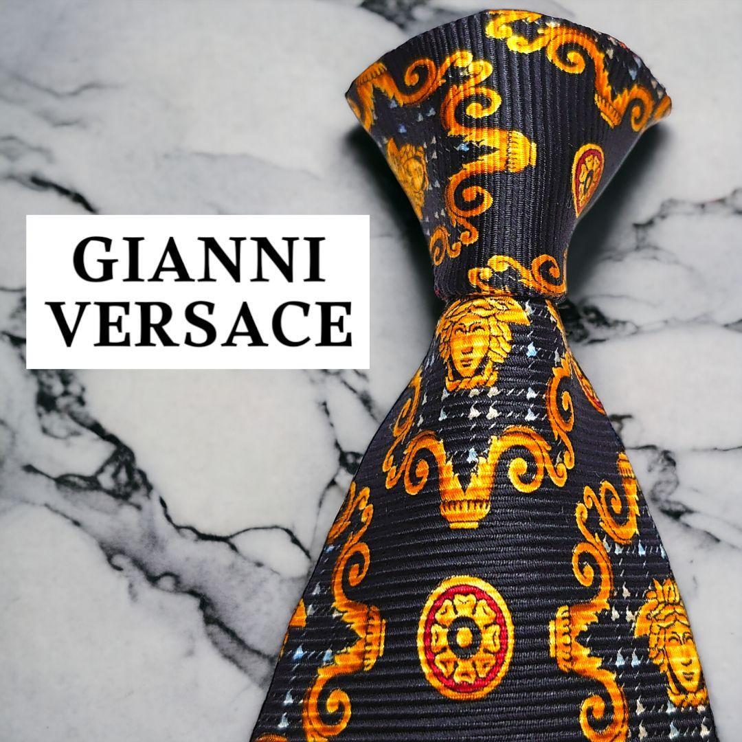 GIANNI VERSACE Medusa Barocco Check Pattern Silk 100%… - Gem