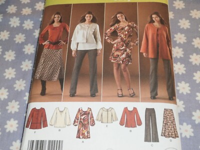 SIMPLICITY 2766 WOMEN'S JACKET DRESS TUNIC SKIRT & PANTS PATTERN UNCUT ...
