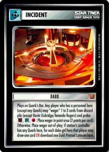 Star Trek: Dabo [Ungraded] Rules of Acquisition STCCG Decipher 1E | eBay