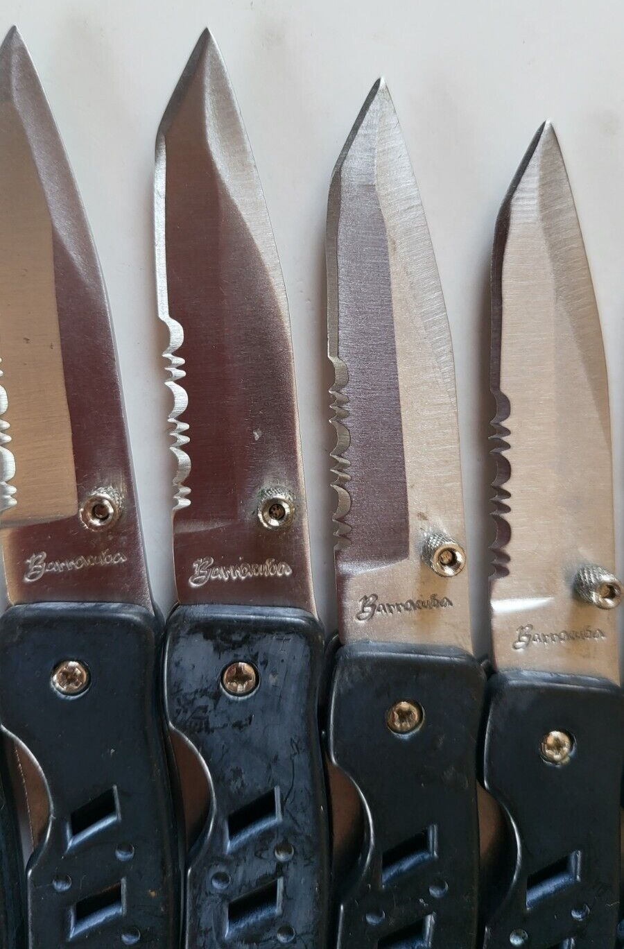 Barracuda Stainless Rostfrei Pocket Knife Black Handle Approx. 5.5" Lot ...