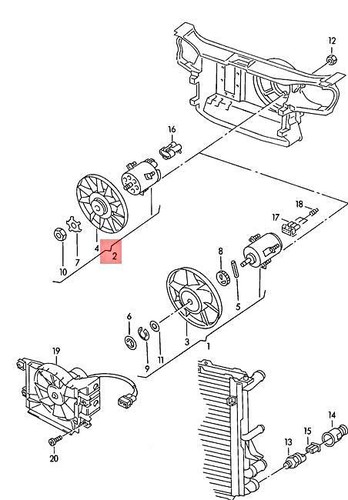 Genuine Volkswagen Radiator Fan NOS Golf Jetta 1H 1H2 1H5 1W 1H0959455L ...