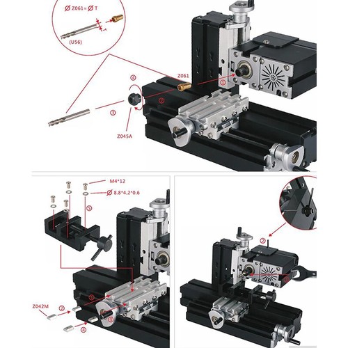 High Power Miniature Metal Horizontal Milling Machine DIY Tools Milling ...